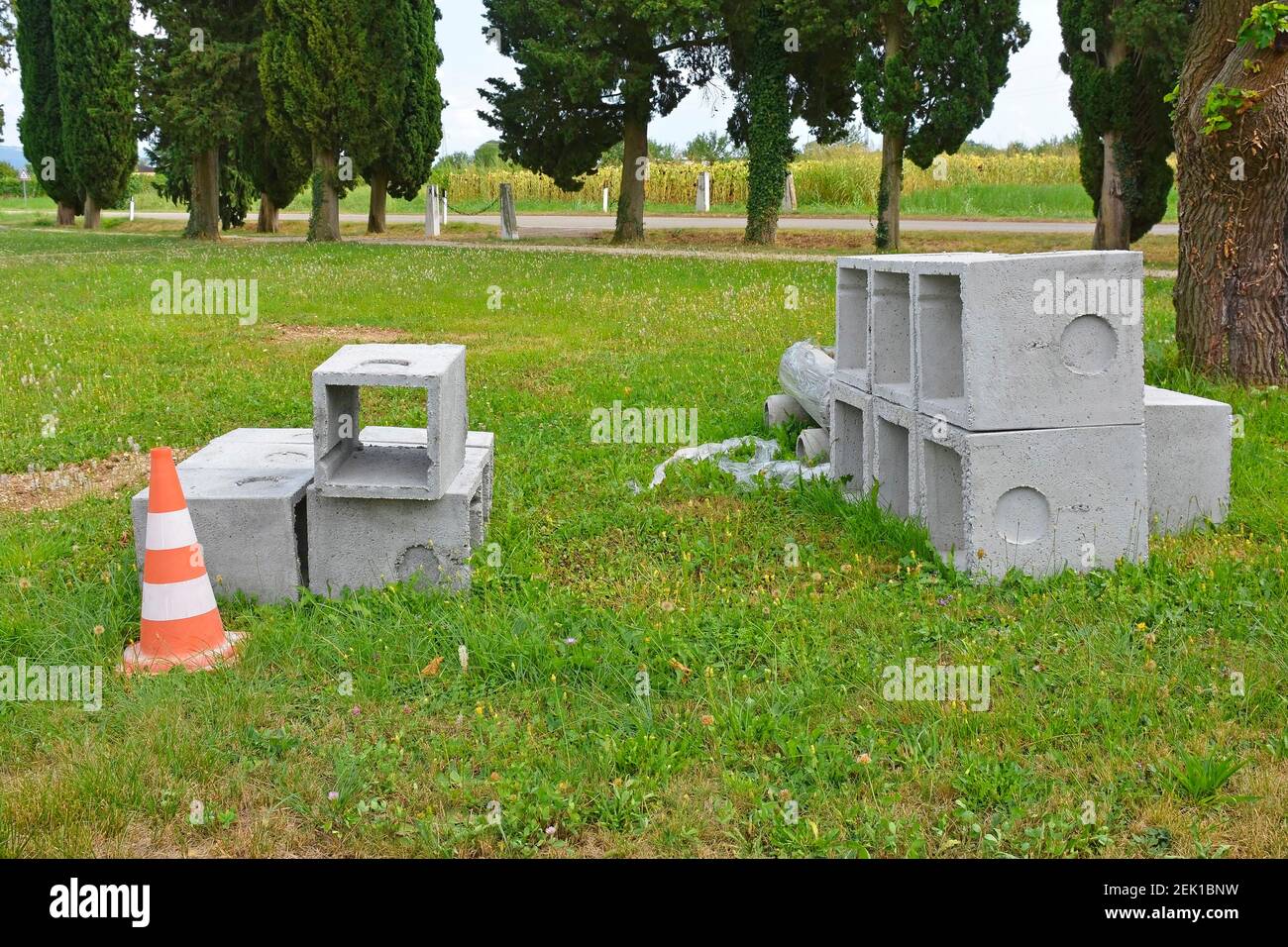 Reinforced concrete square box culverts in a rural setting in north ...