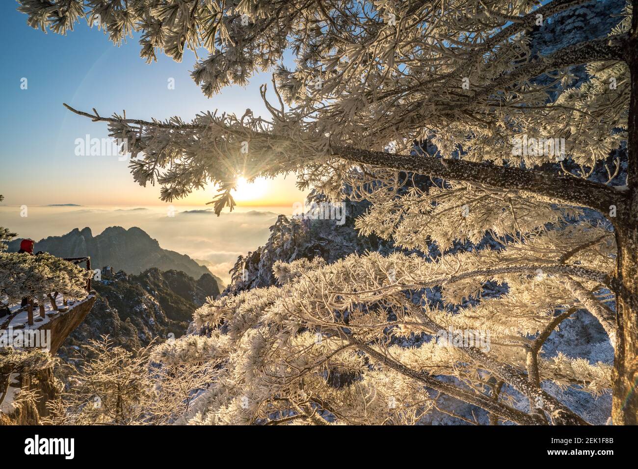 --FILE--The view of Huangshan Mountain, a mountain range well known for its various sceneries ...