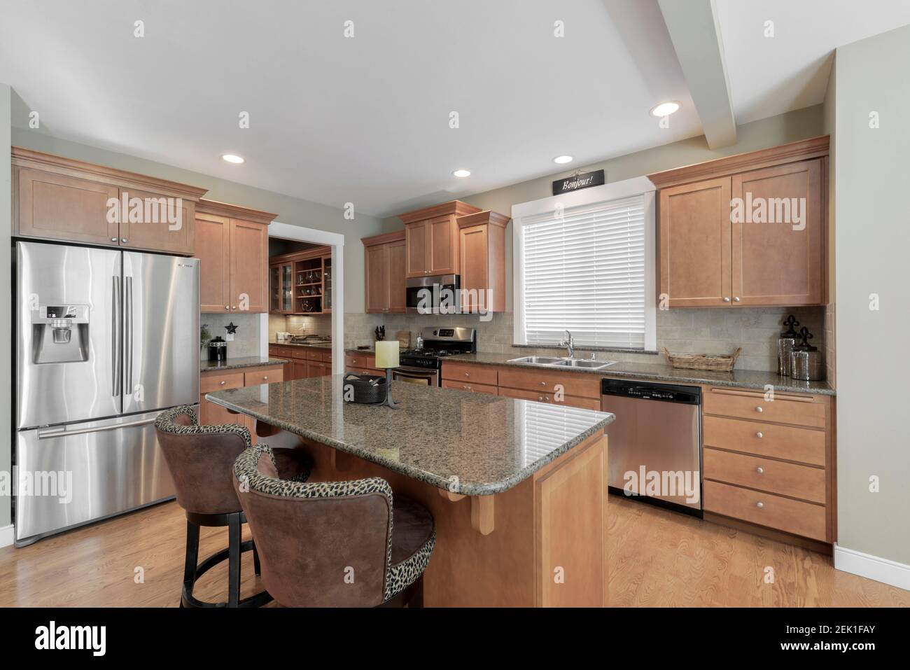 Modern residential kitchen interior Stock Photo - Alamy