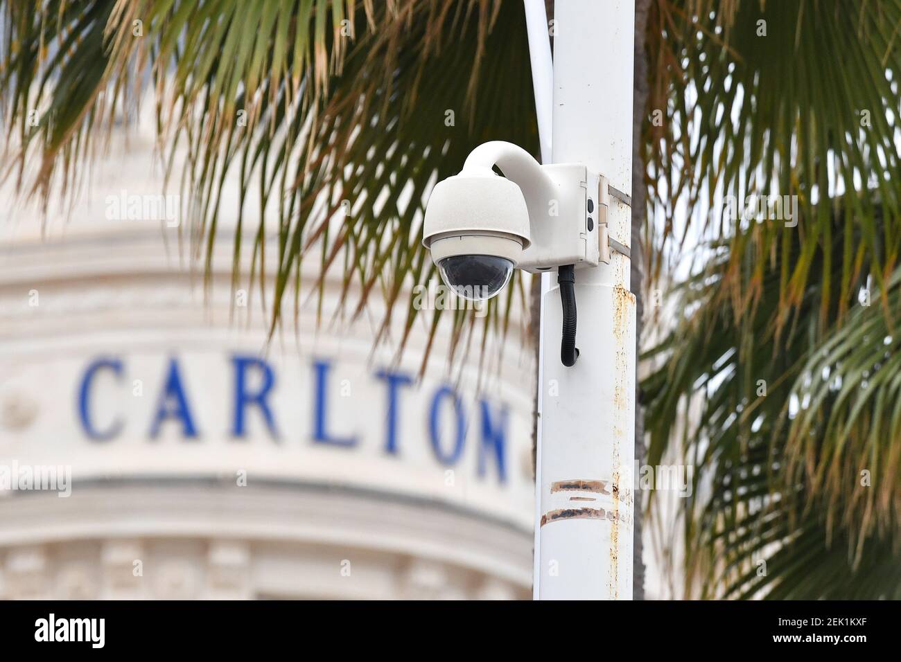 Cannes, France - May 5, 2020 - Video cameras will be used to spy on ...
