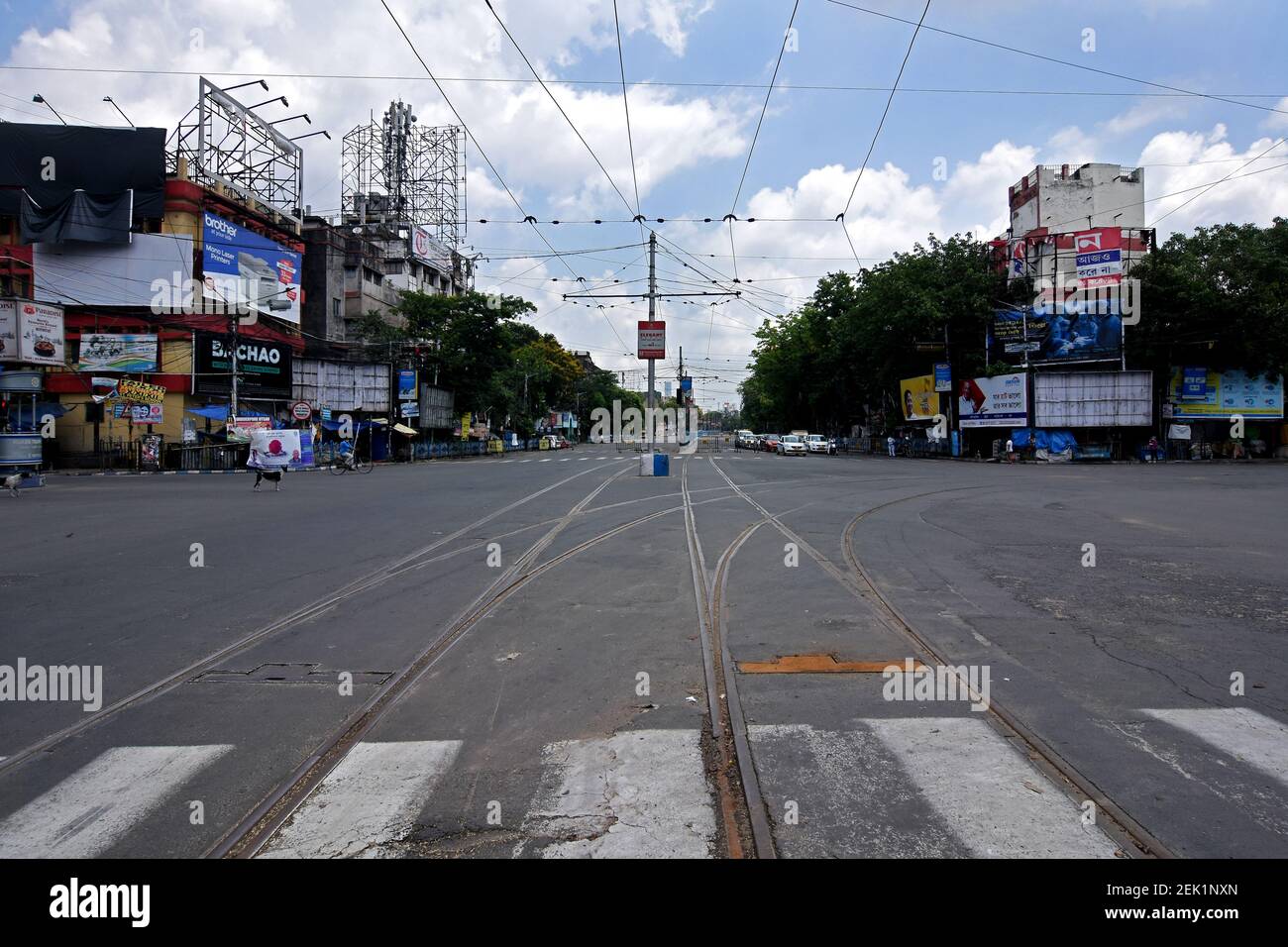 An Empty Road at Lock down situation of Kolkata. (Photo by Suraranjan ...