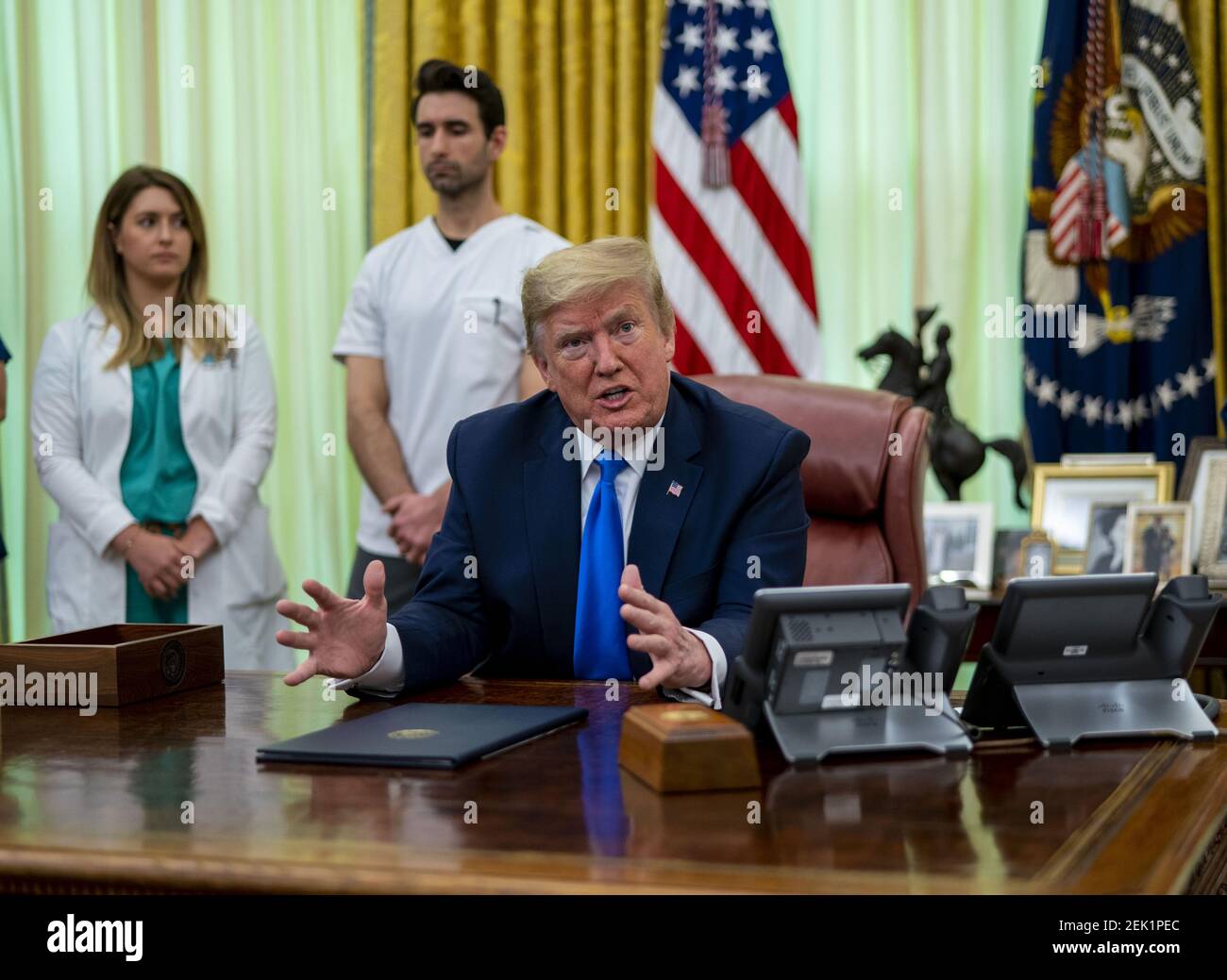 NYTVIRUS - President Donald Trump makes remarks as he signs a ...