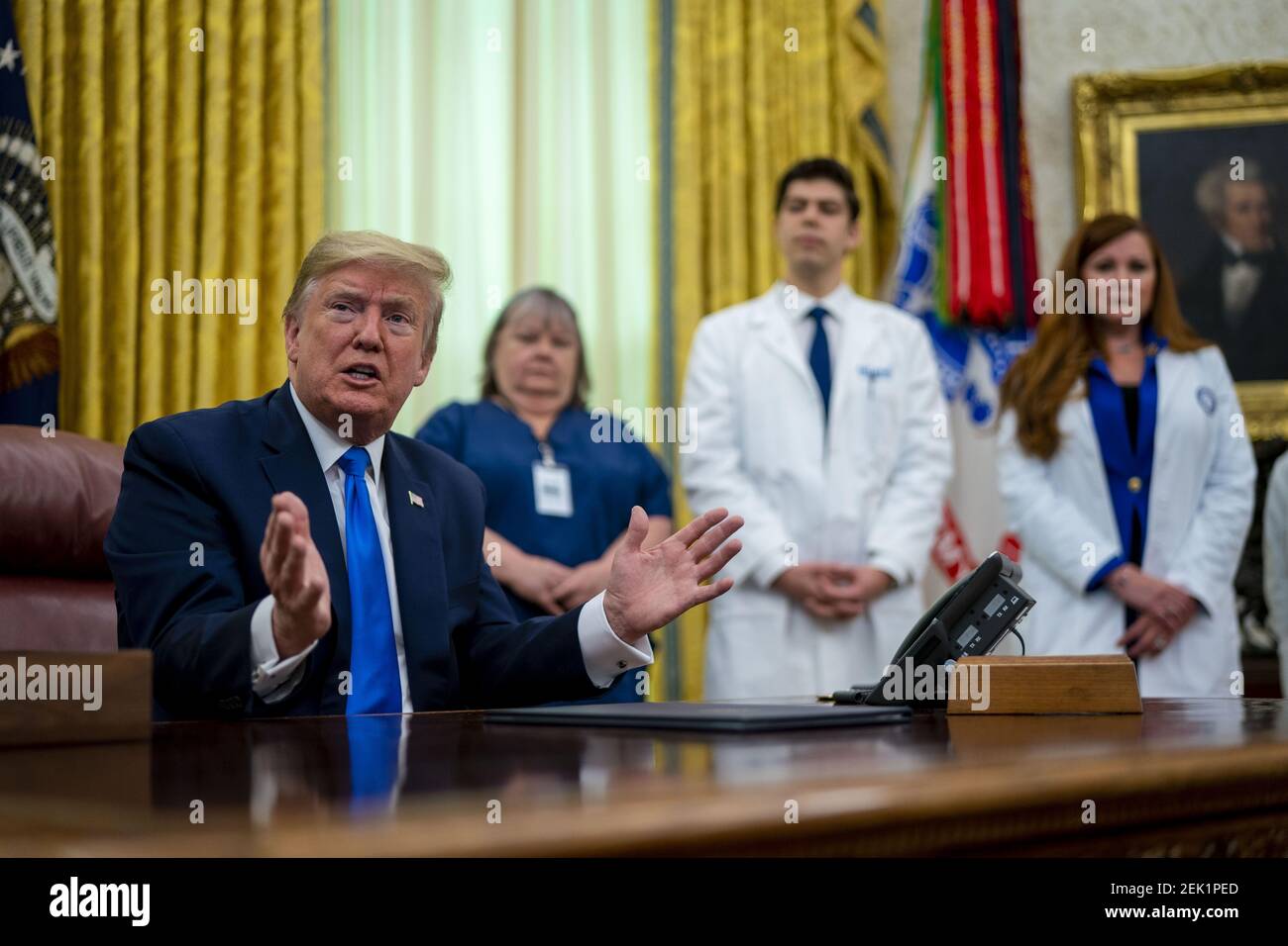 NYTVIRUS - President Donald Trump makes remarks as he signs a ...