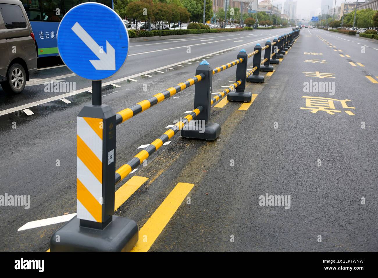 LIANYUNGANG, CHINA - MAY 8, 2020 - Tidal lane, Lianyungang City ...