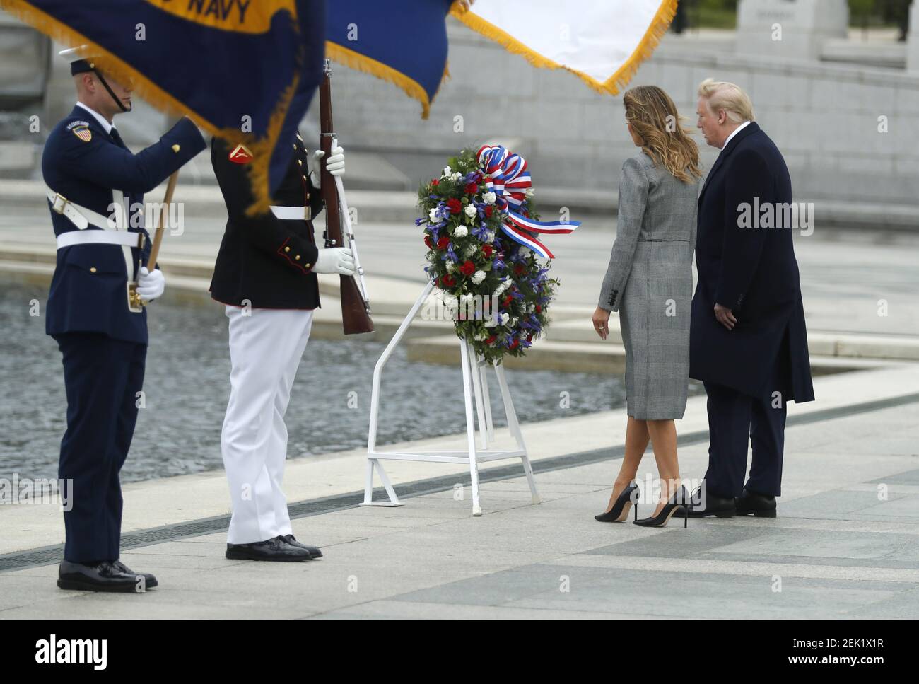 US President Donald J. Trump, with First Lady Melania Trump ...