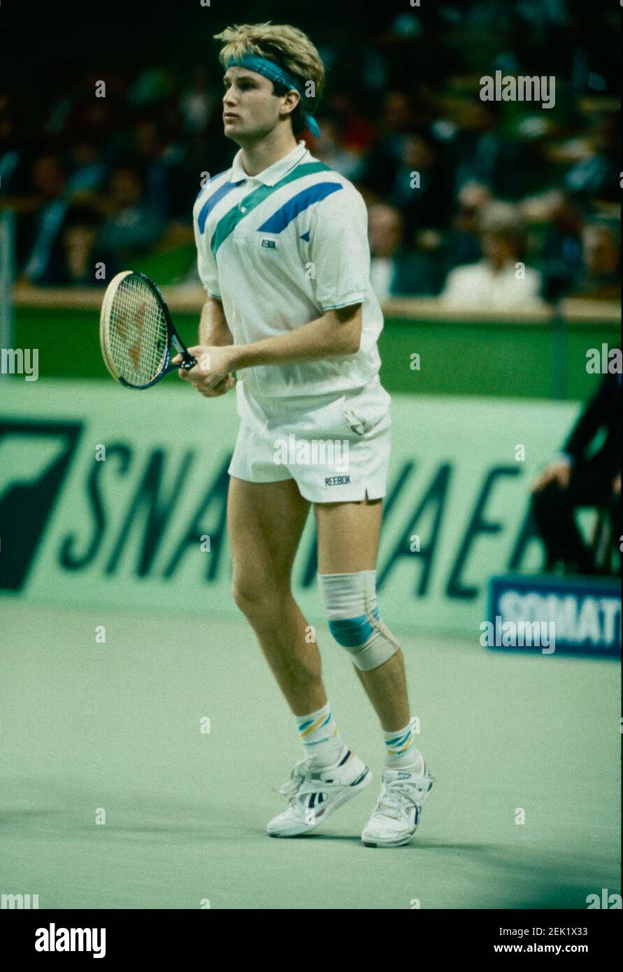 Swedish tennis player Magnus Gustafsson, 1990 Stock Photo - Alamy