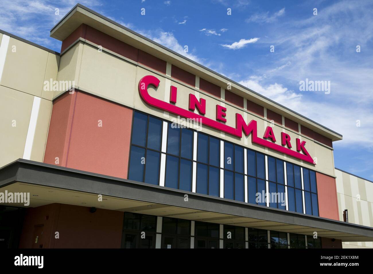 A logo sign outside of a Cinemark movie theater location in Chesapeake ...