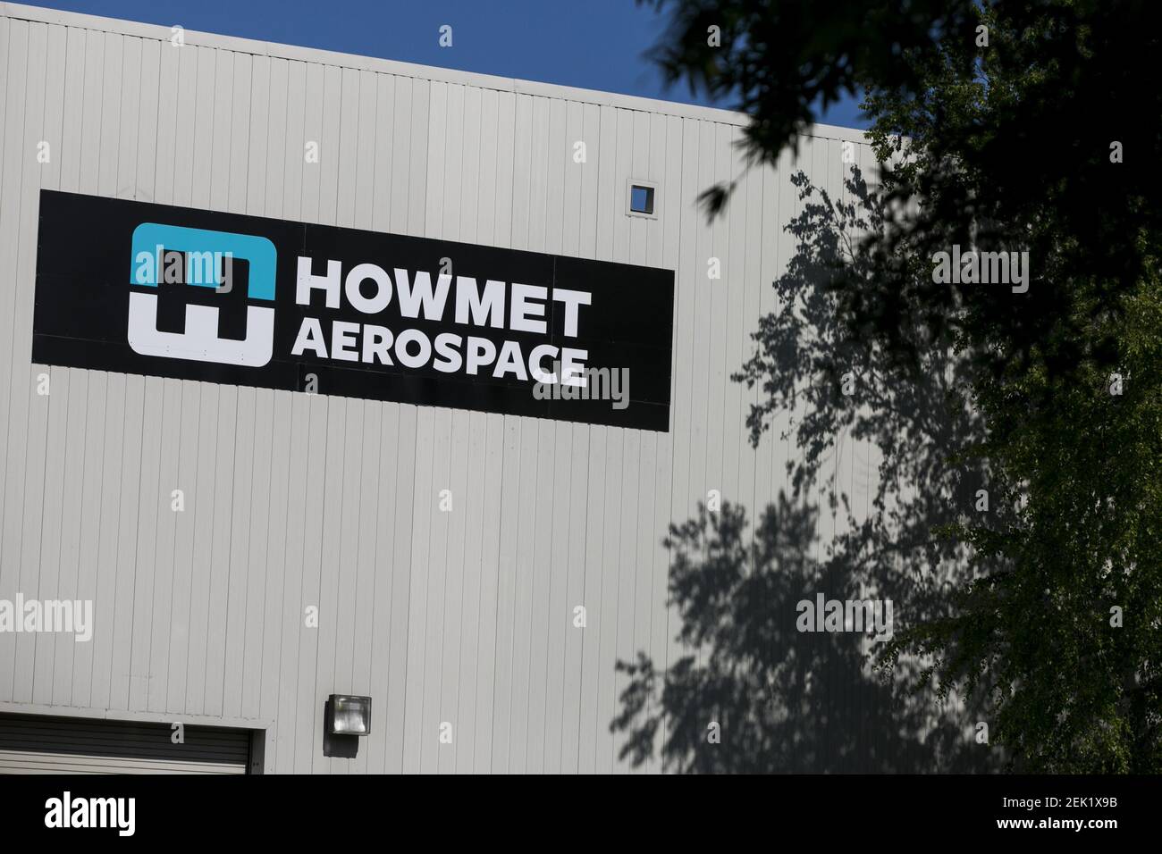 A logo sign outside of a facility occupied by Howmet Aerospace in ...