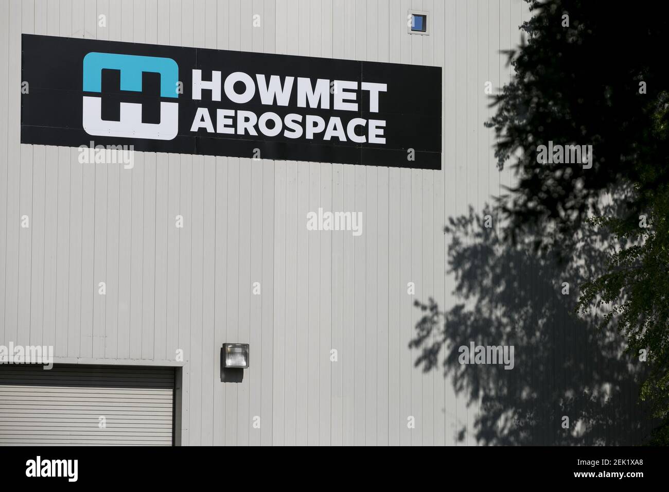 A logo sign outside of a facility occupied by Howmet Aerospace in ...