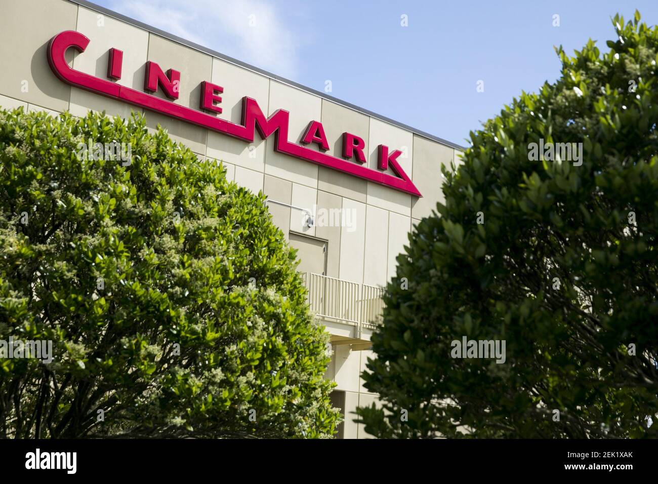 A logo sign outside of a Cinemark movie theater location in Chesapeake ...