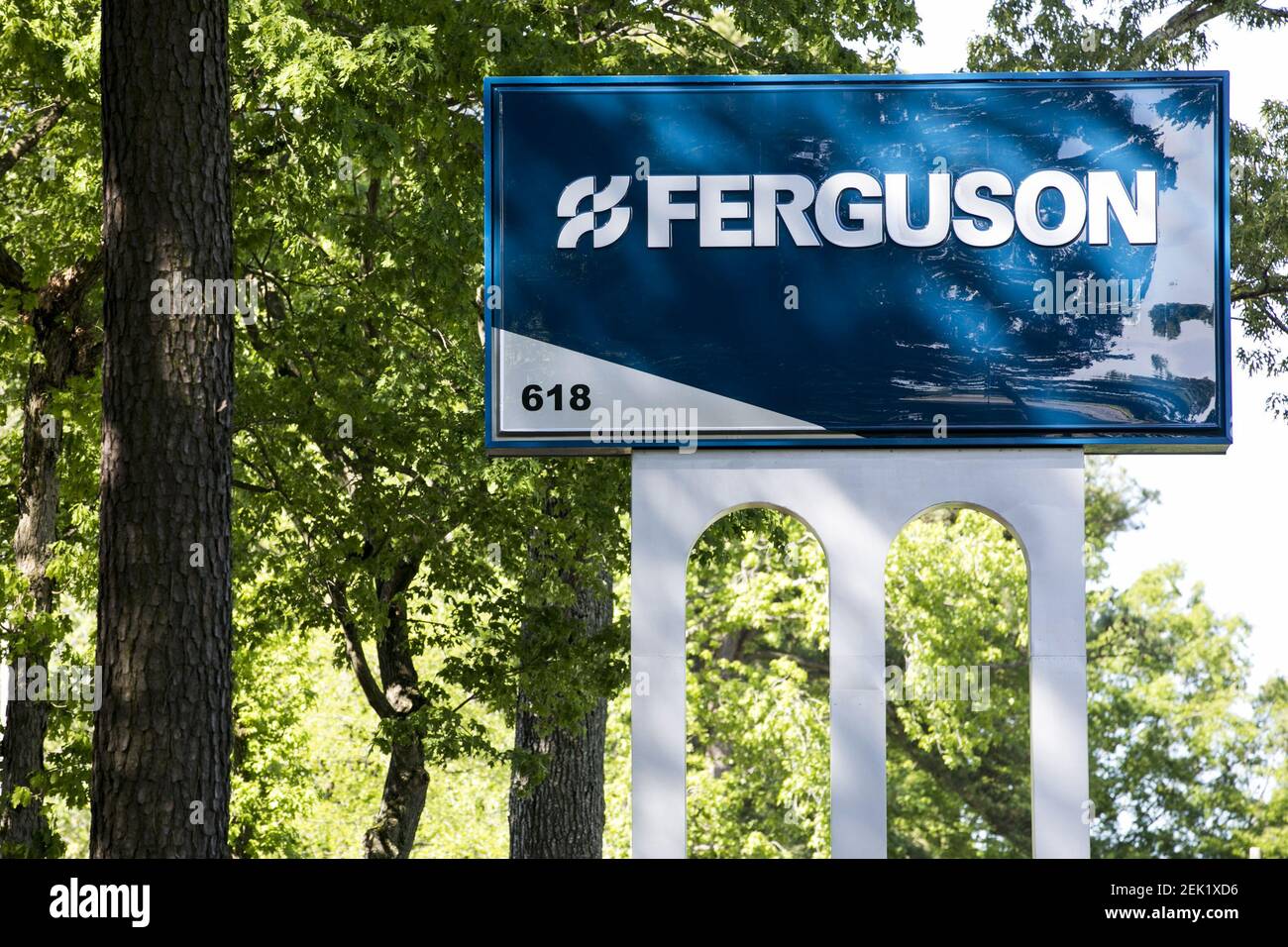 A logo sign outside of the headquarters of Ferguson in Newport News ...