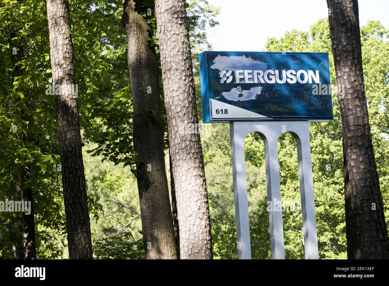 A logo sign outside of the headquarters of Ferguson in Newport News ...