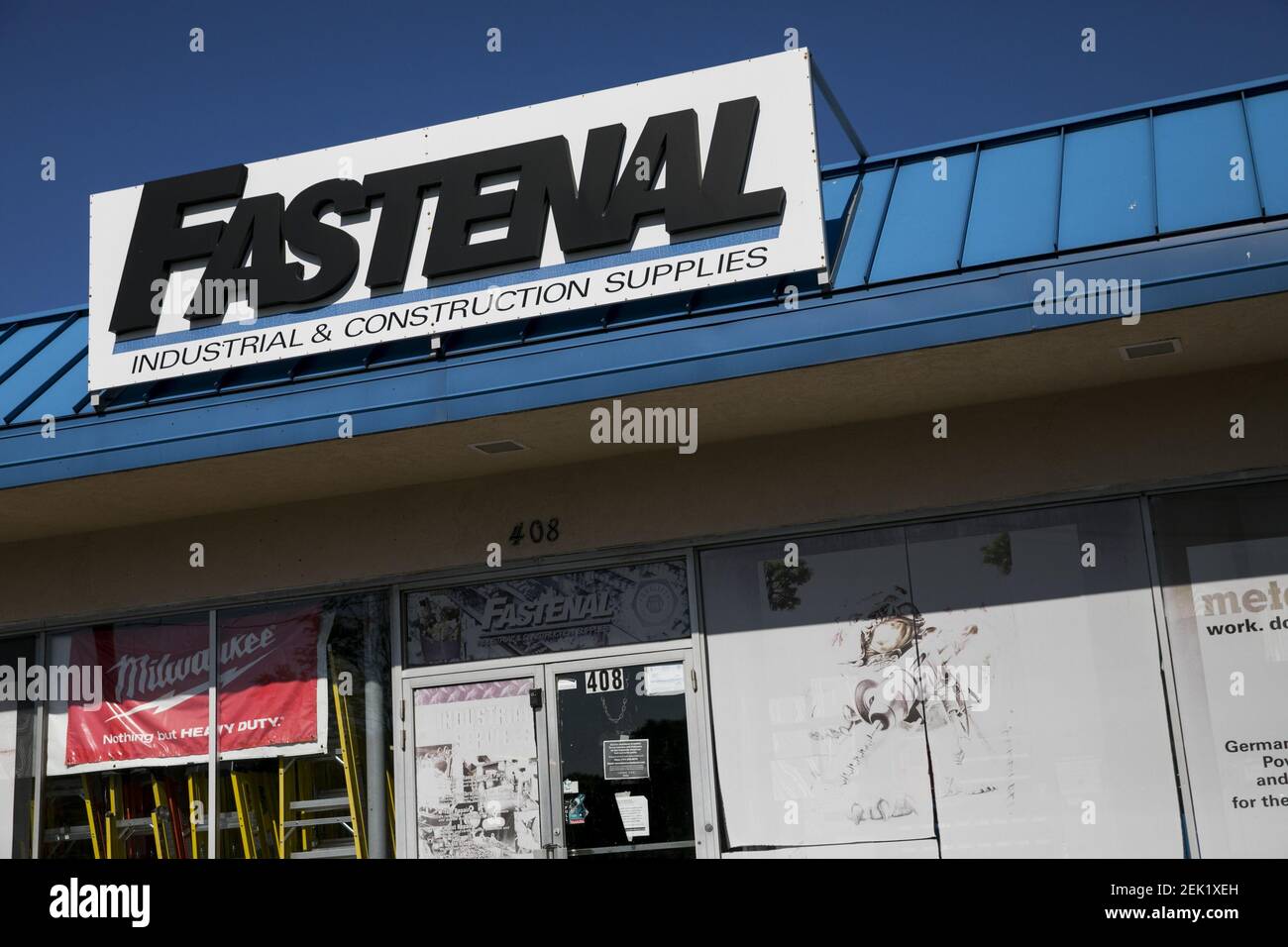 A logo sign outside of a Fastenal retail store location in Hampton ...