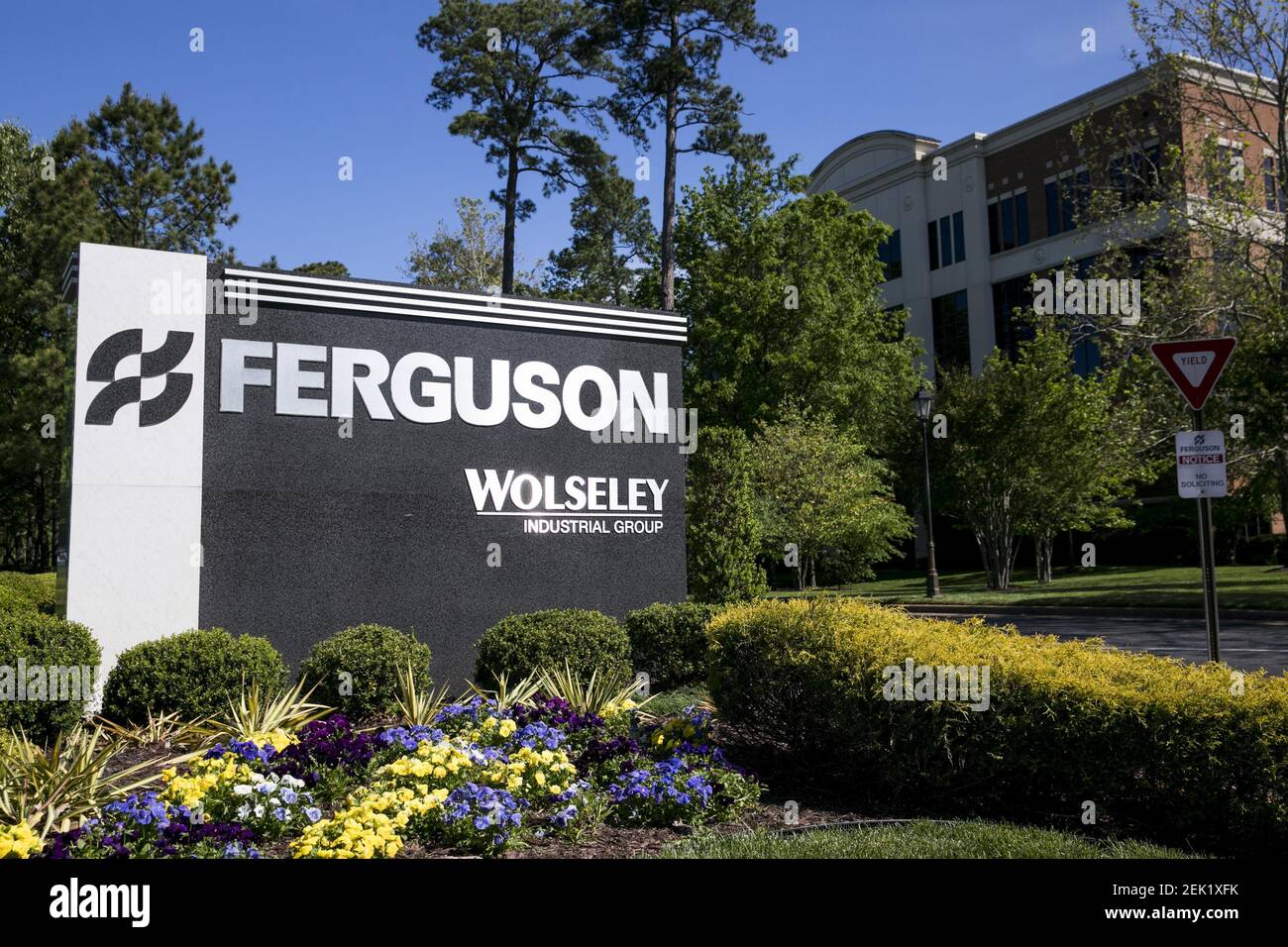 A logo sign outside of the headquarters of Ferguson in Newport News ...