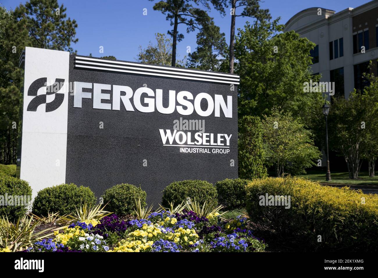 A logo sign outside of the headquarters of Ferguson in Newport News ...
