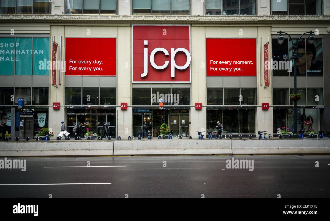 The JCPenney store in Herald Square in New York on Friday, May 8, 2020 ...