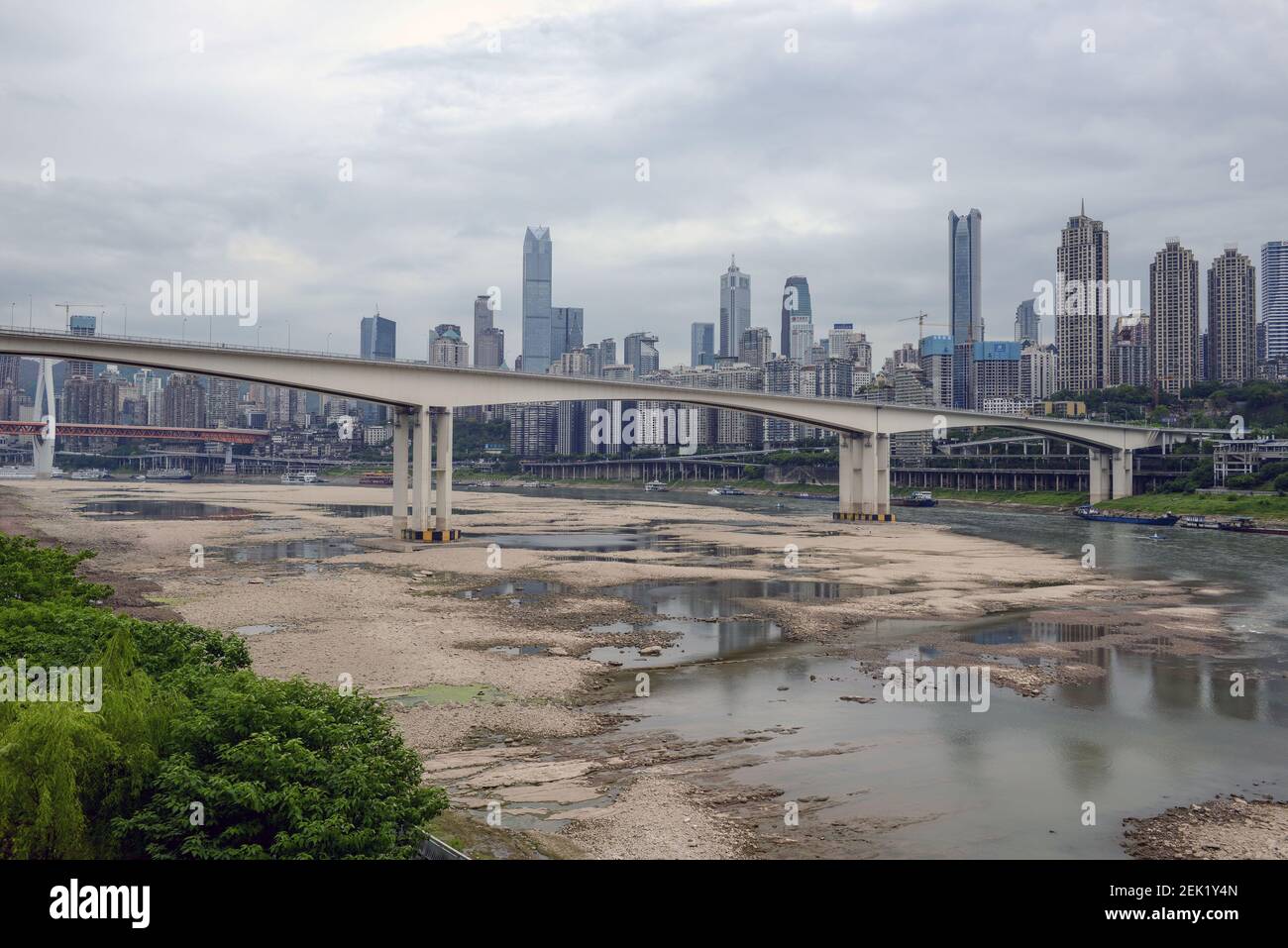 The riverbed of Yangtze River is exposed due to spring drought in ...