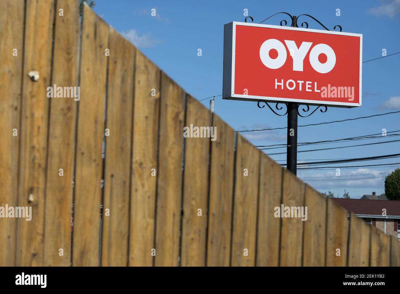 A logo sign outside of a Oyo Hotel location in Hershey, Pennsylvania on ...