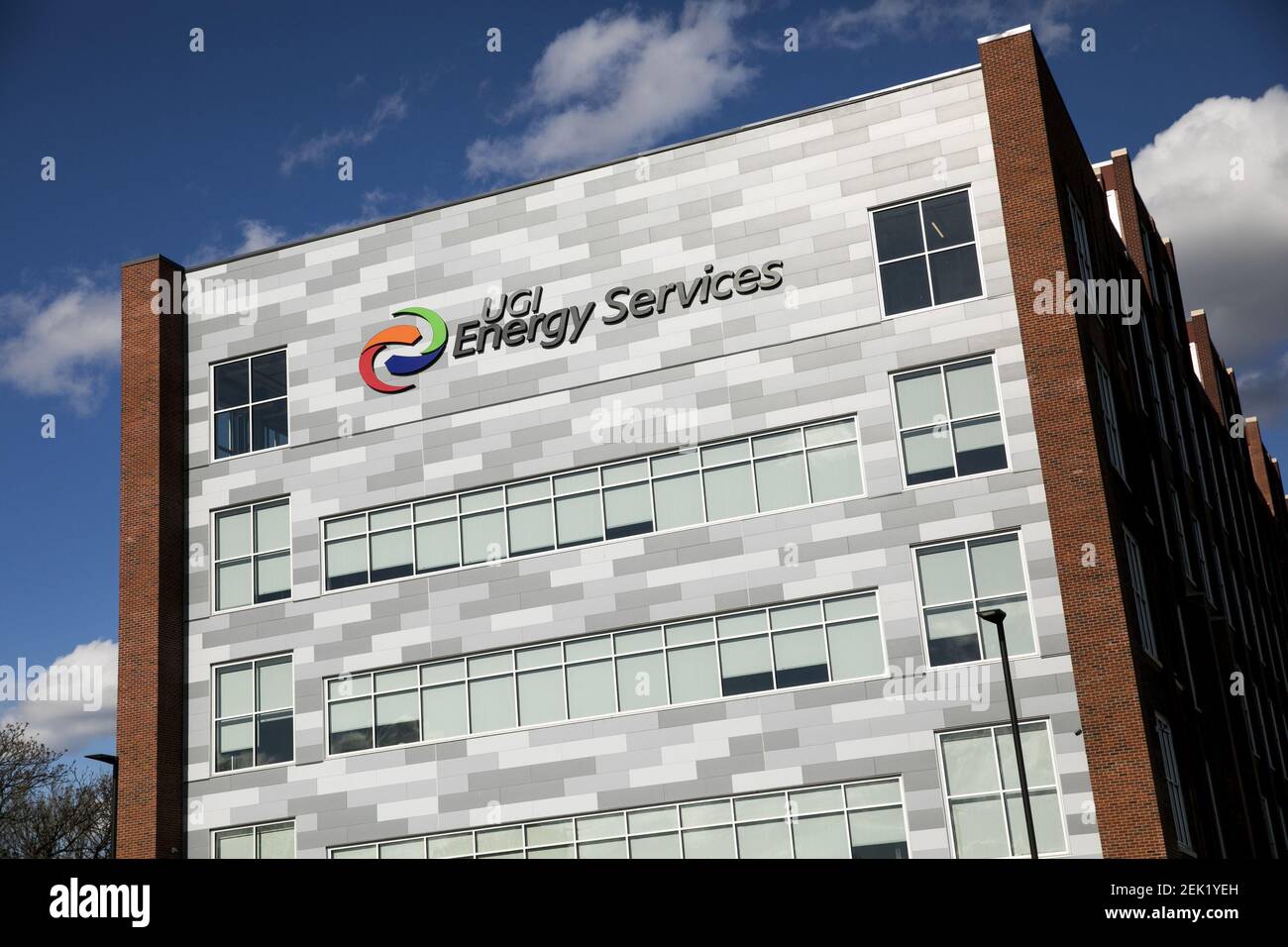 A logo sign outside of a facility occupied by UGI Energy Services in ...