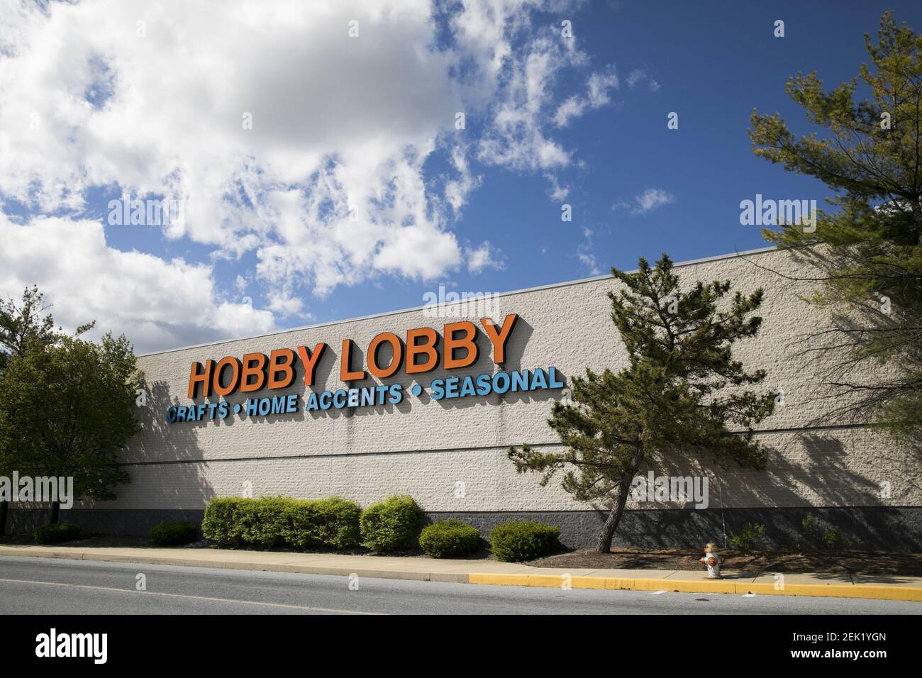 A logo sign outside of a Hobby Lobby retail store location in Lebanon ...