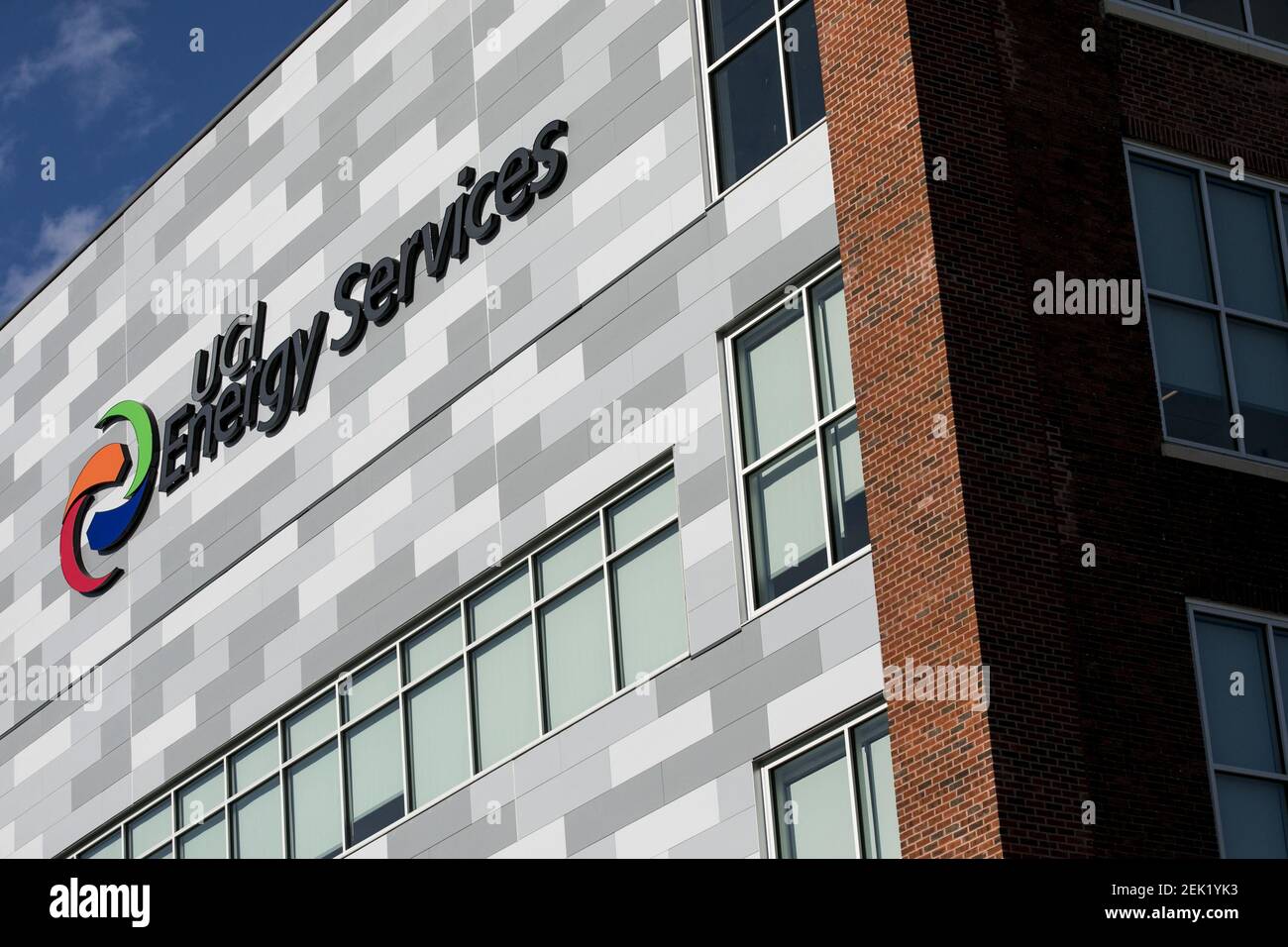 A logo sign outside of a facility occupied by UGI Energy Services in ...