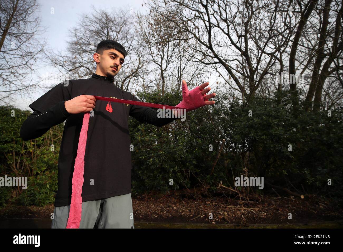 Boxer Raheem Mohammed from Telford trains at Vernon Park, Stockport ...