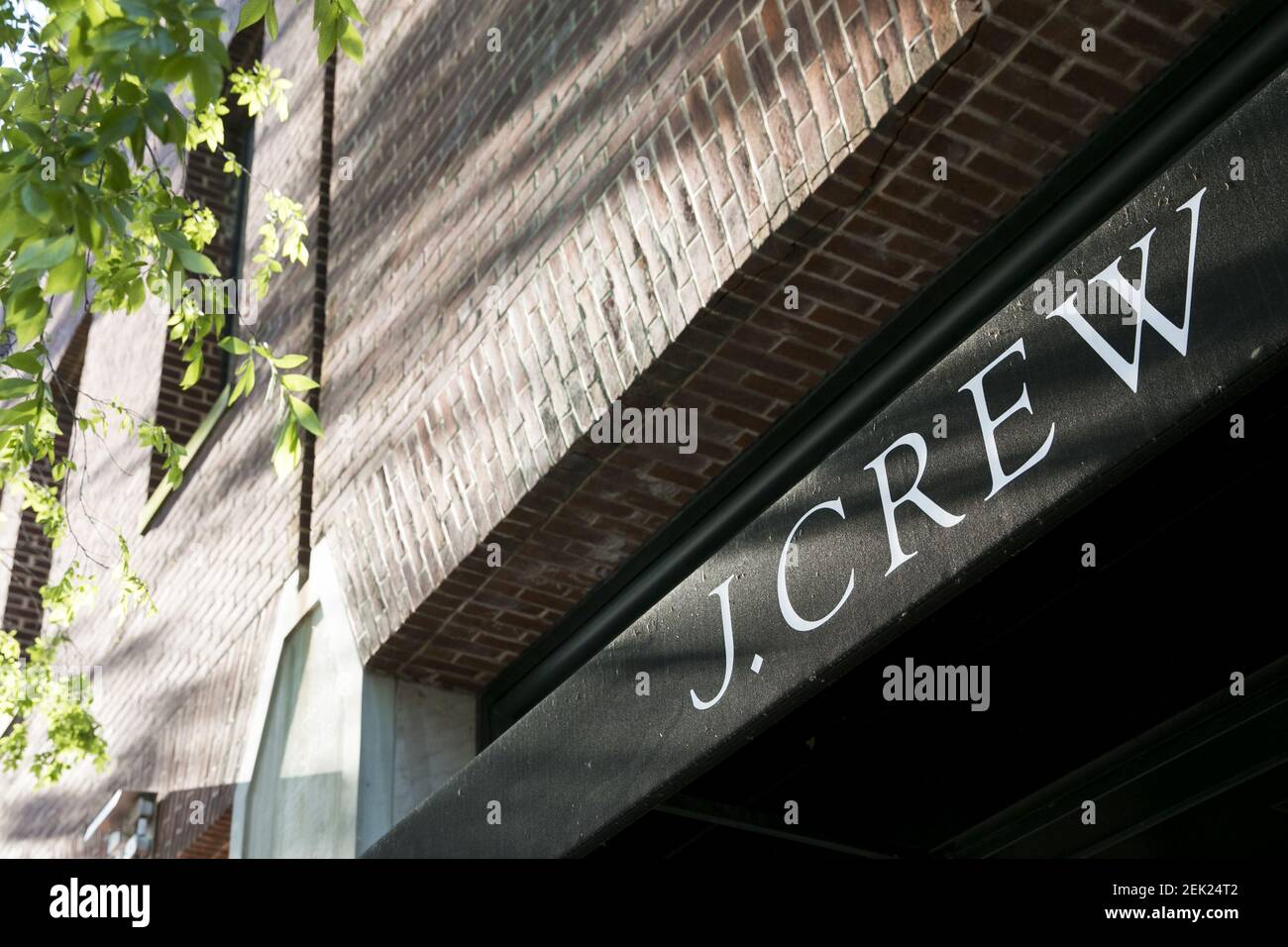 A logo sign outside of a J.Crew retail store location in Washington, D ...