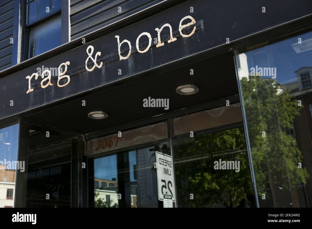 A logo sign outside of a rag & bone retail store location in Washington, D.C., on May 9, 2020 ...