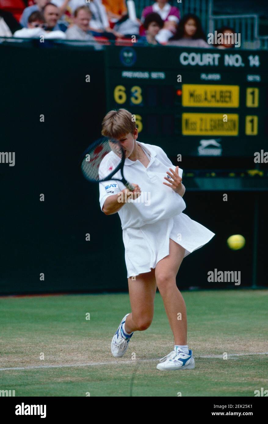 German tennis player Anke Huber, Wimbledon, UK 1990s Stock Photo - Alamy