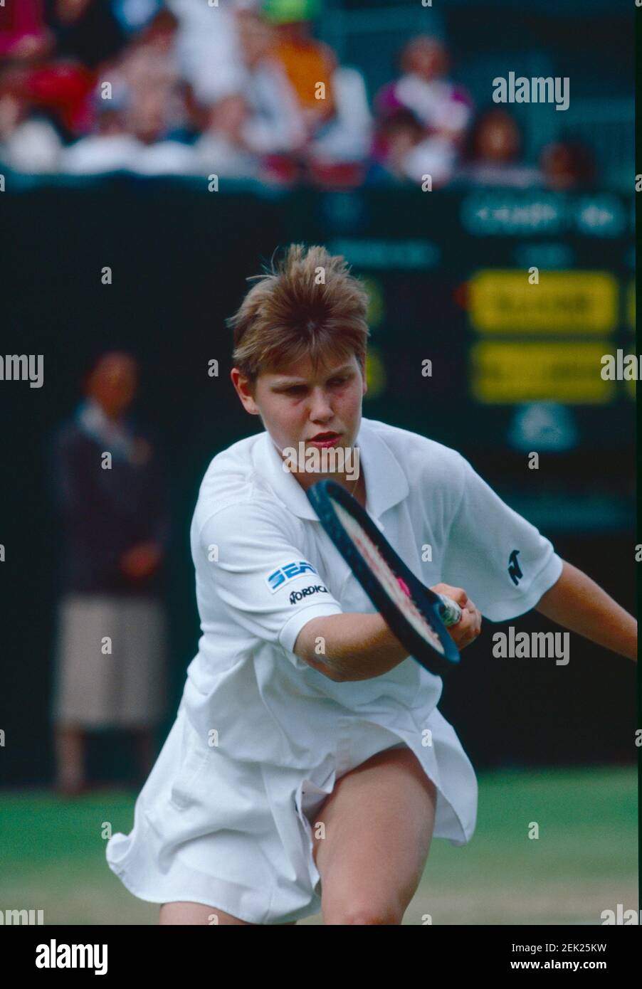 German tennis player Anke Huber, Wimbledon, UK 1990s Stock Photo - Alamy