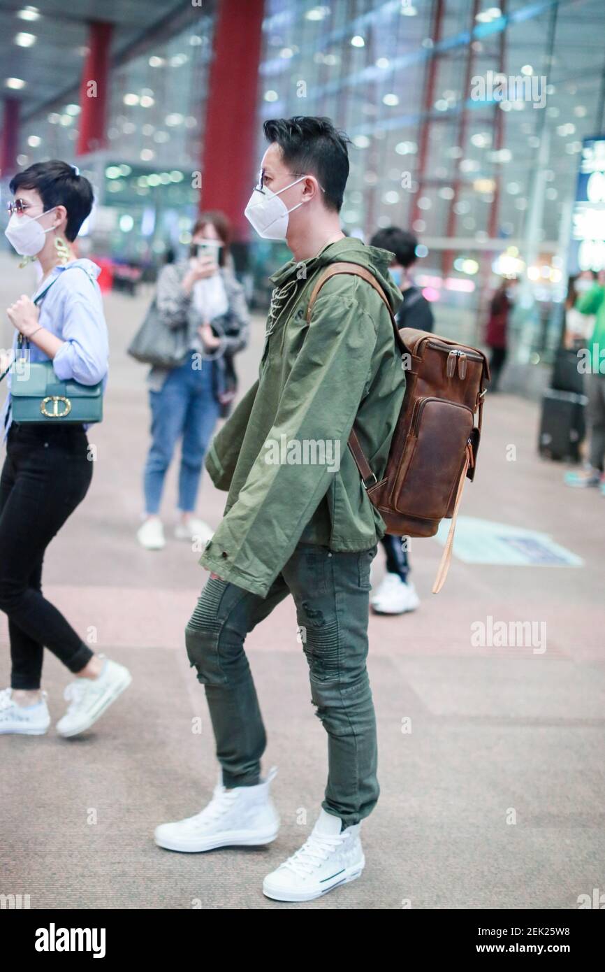Chinese Mandopop singer and actor Han Geng and his wife Celina Horan, a ...