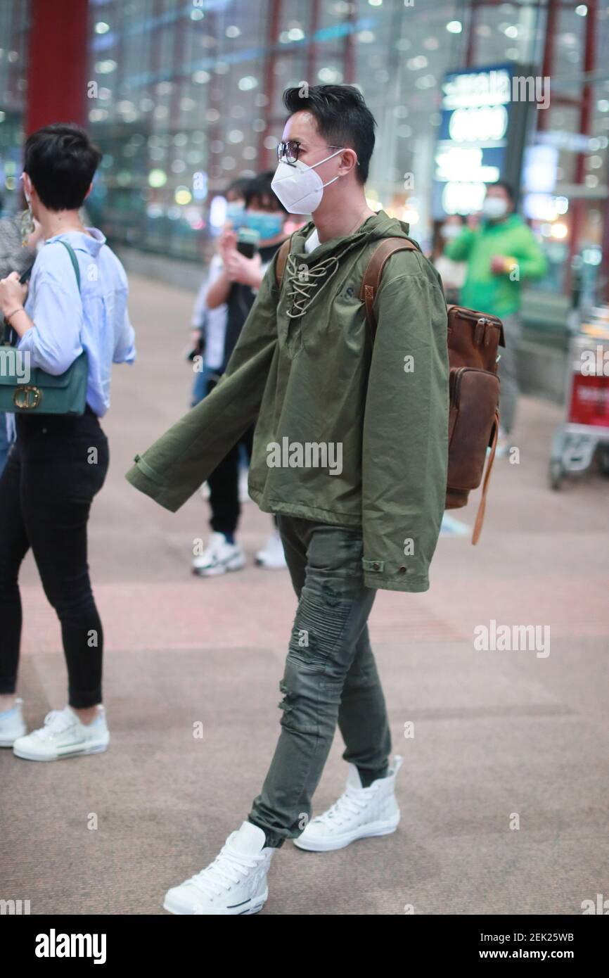 Chinese Mandopop singer and actor Han Geng and his wife Celina Horan, a ...