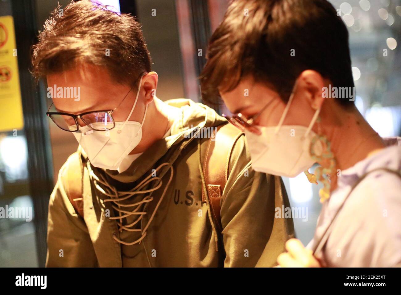Chinese Mandopop singer and actor Han Geng and his wife Celina Horan, a ...