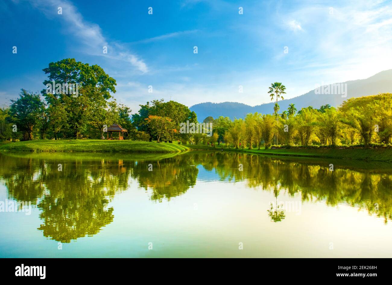 In this undated photo, beautiful sceneries inside the Taiping Lake ...
