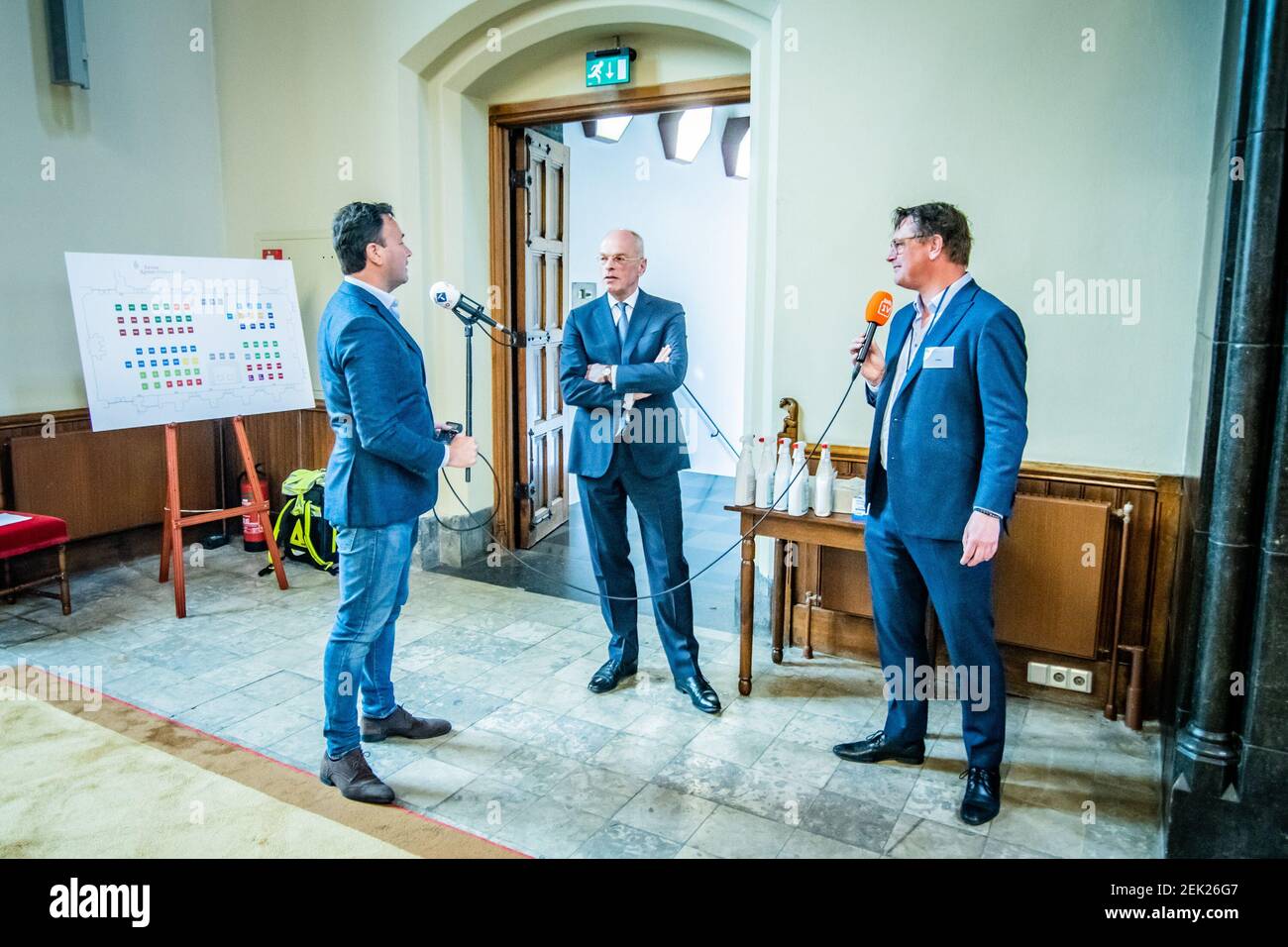 DEN HAAG, 12-05-2020, First Chamber is debating in the Ridderzaal at the Binnenhof. Xander van ...