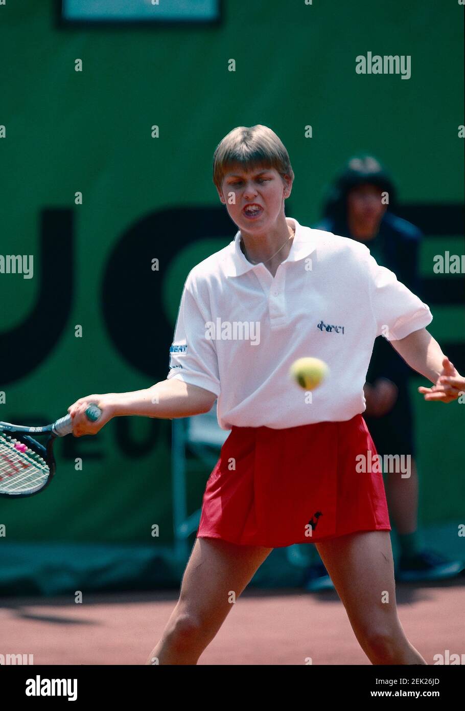German tennis player Anke Huber, Roland Garros, France 1991 Stock Photo ...