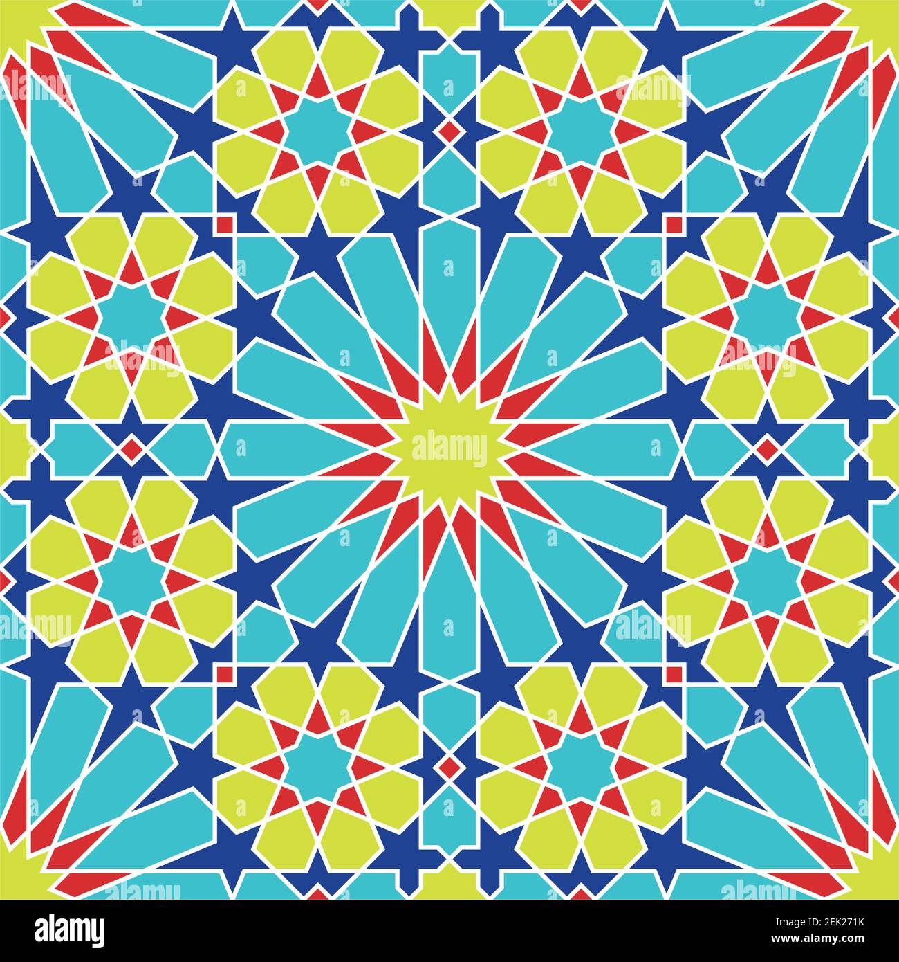 Islamic Geometric Patterns On Fabric