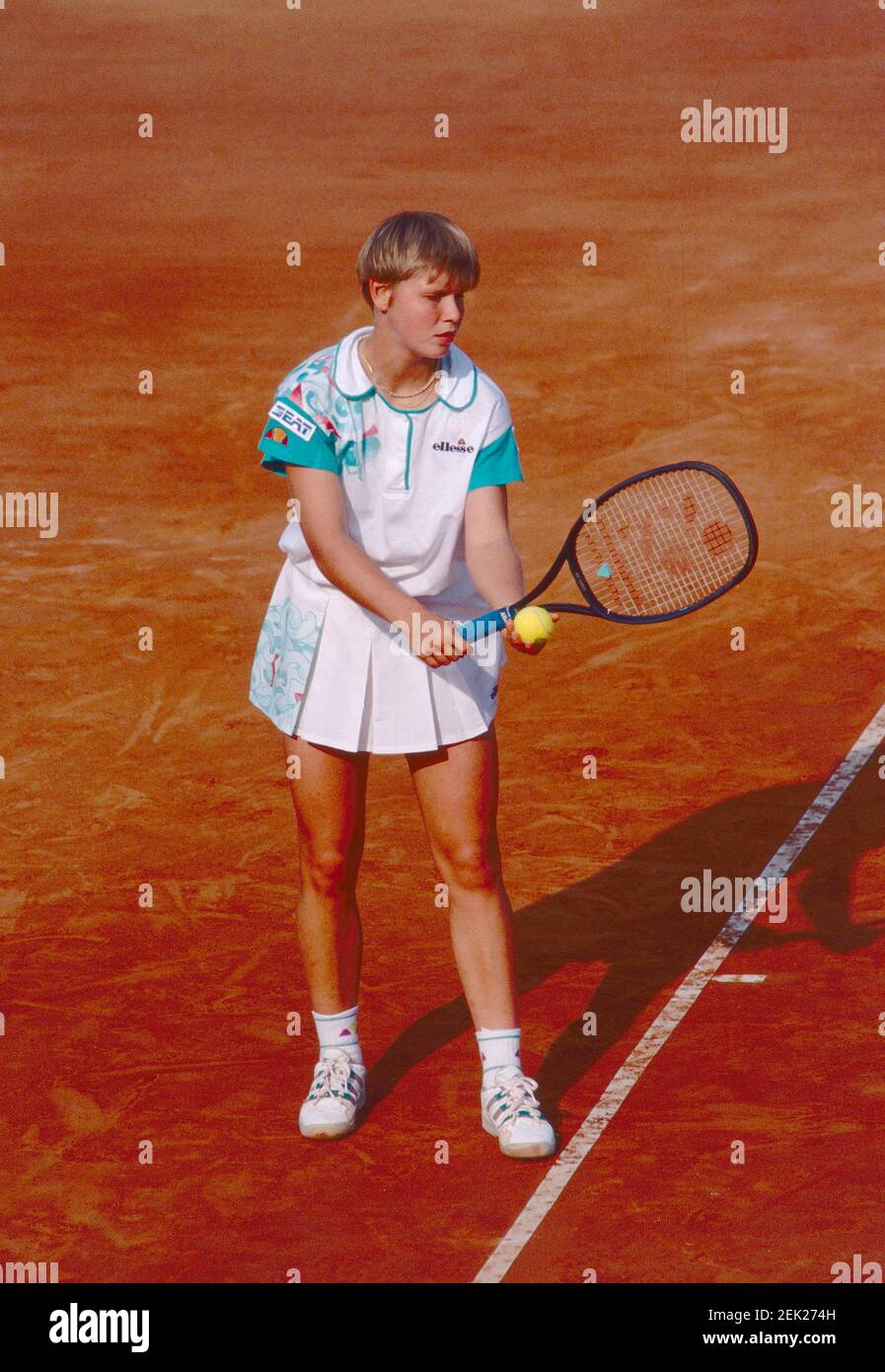 German tennis player Anke Huber, Internazionali, Rome 1992 Stock Photo ...