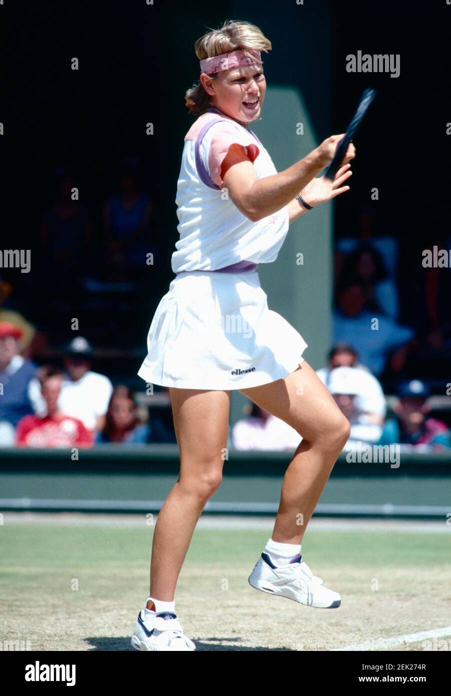 German tennis player Anke Huber, Wimbledon, UK 1993 Stock Photo - Alamy