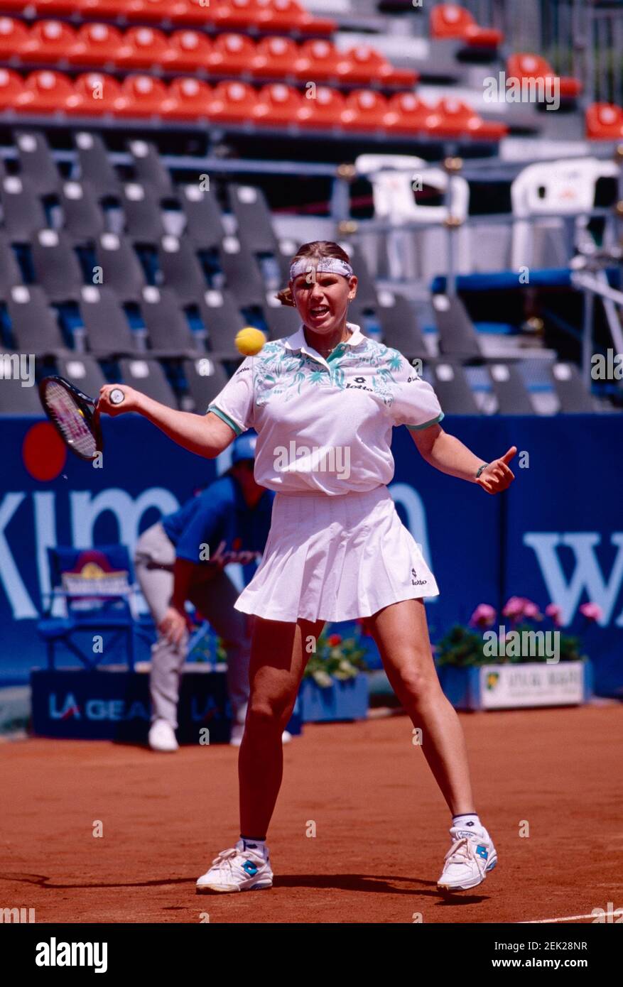 German tennis player Anke Huber, Internazionali, Rome 1992 Stock Photo ...