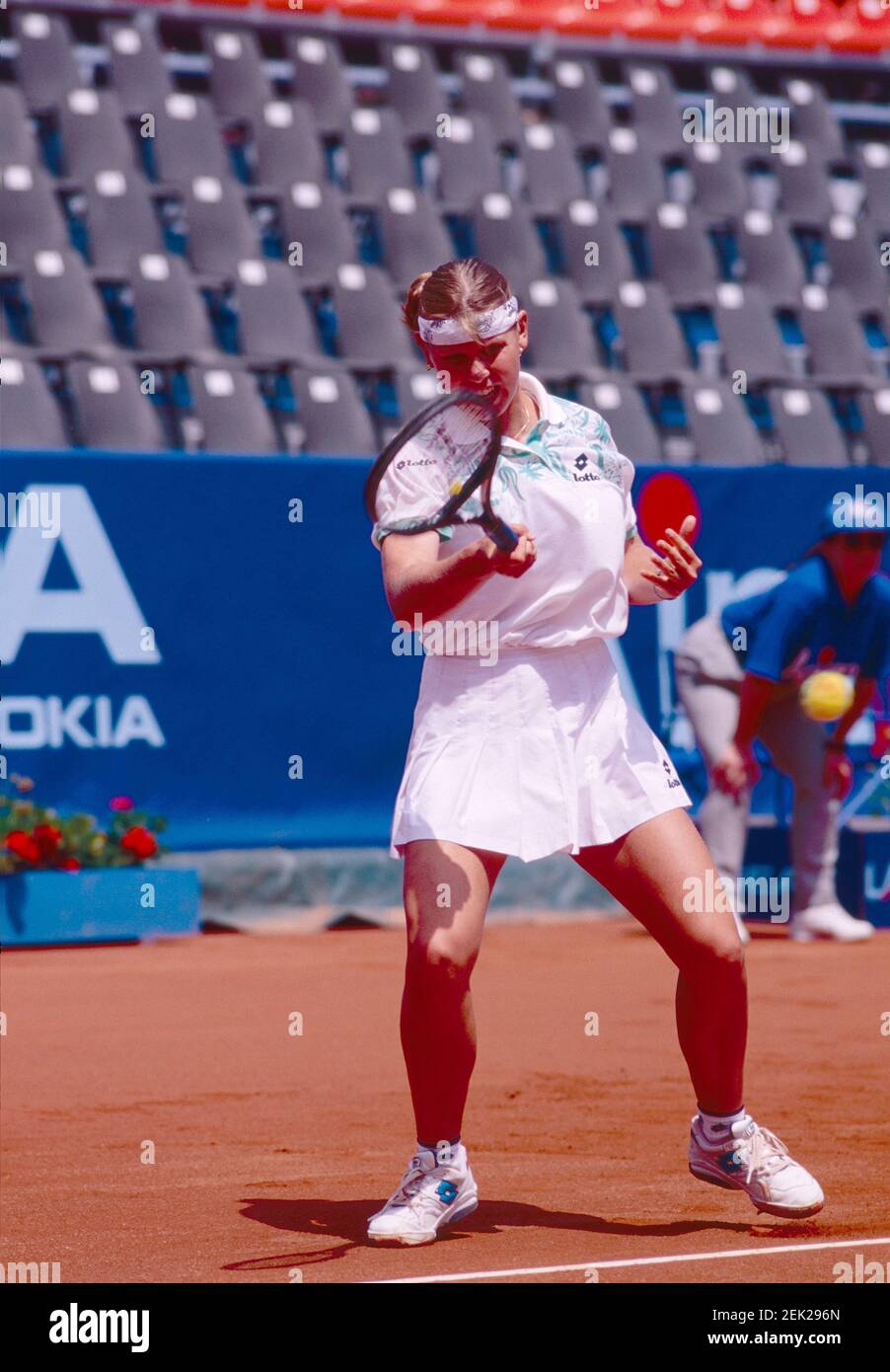 German tennis player Anke Huber, Internazionali, Rome 1992 Stock Photo ...