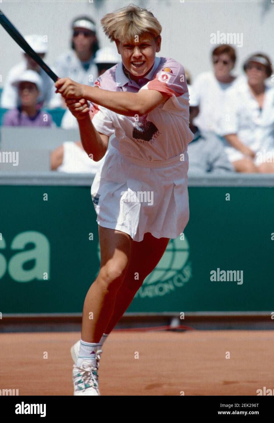 German tennis player Anke Huber, Fed Cup Frankfurt, Germany 1992 Stock ...