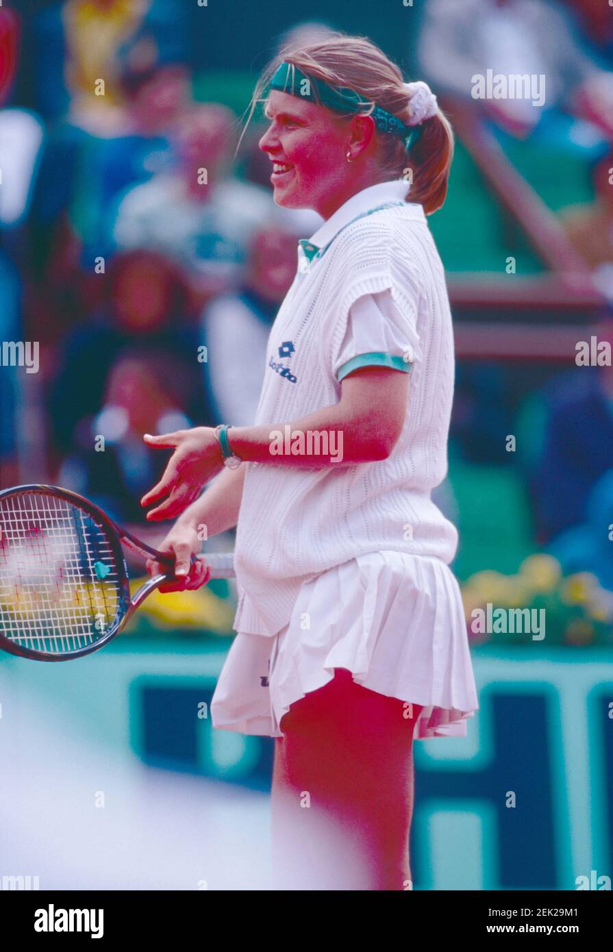 German tennis player Anke Huber, Roland Garros, France 1995 Stock Photo ...