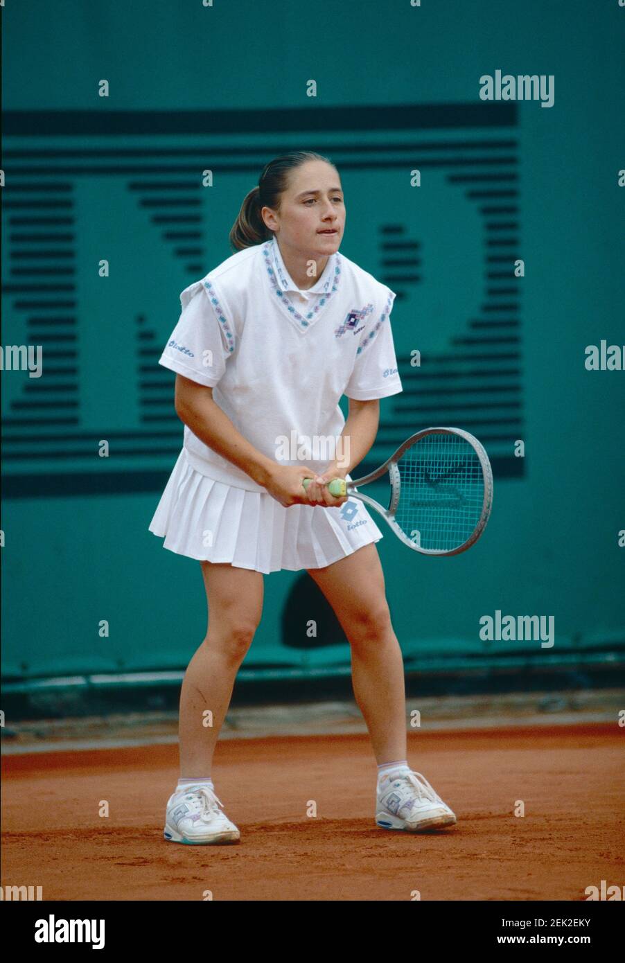 Italian tennis player Gloria Pizzichini, Roland Garros, France 1992 ...