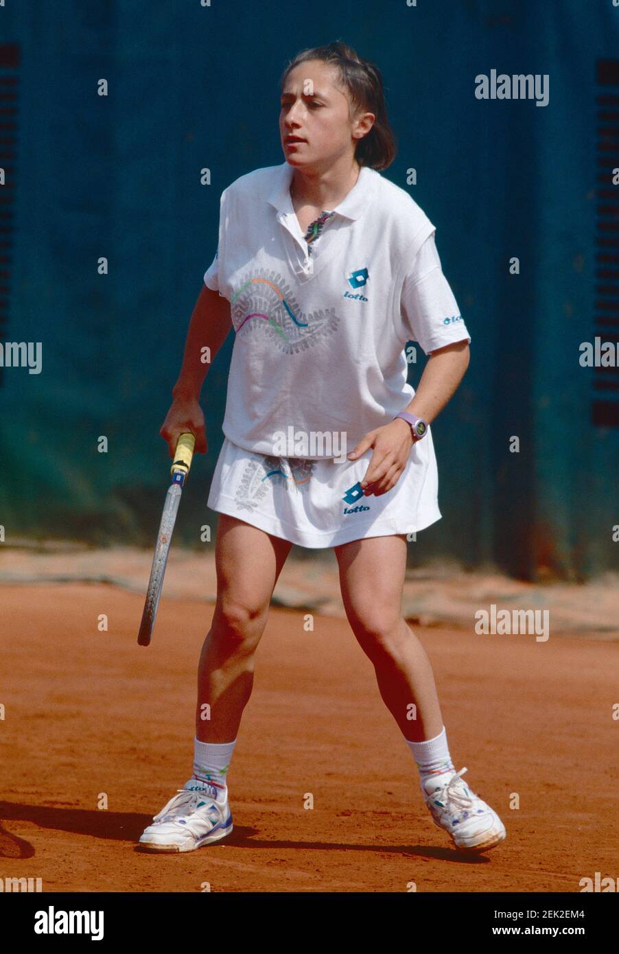 Italian tennis player Gloria Pizzichini, Roland Garros, France 1991 ...