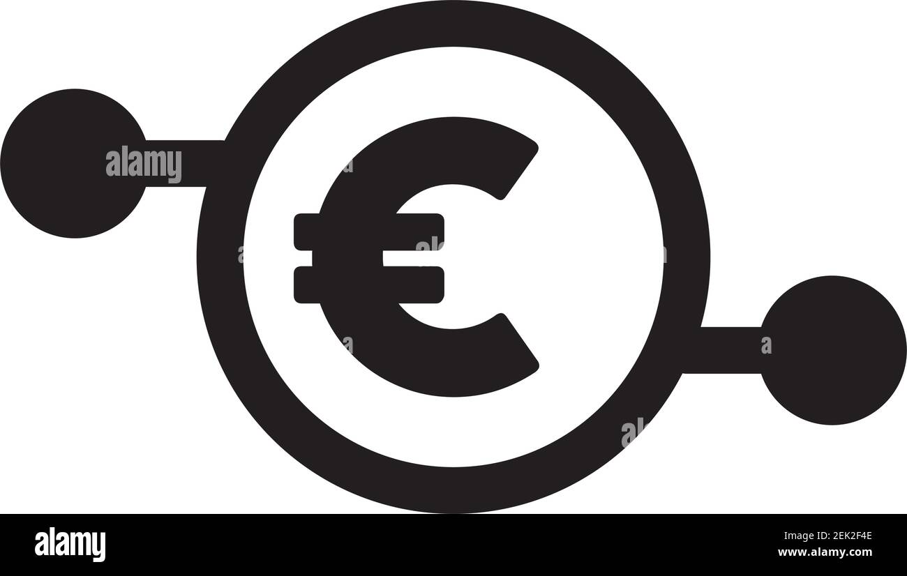 Digital euro icon vector currency symbol for digital transactions for ...