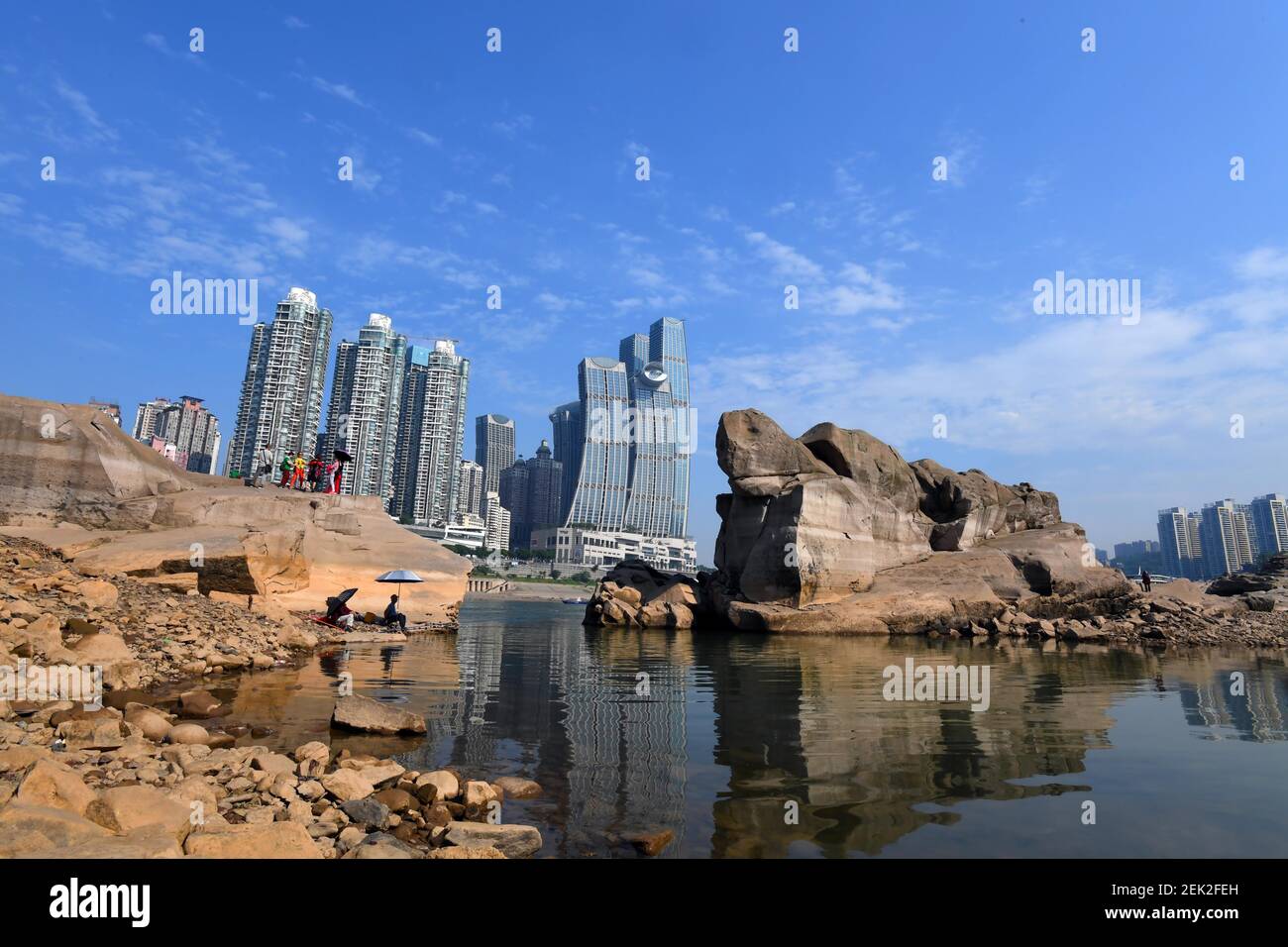 The turtle stone, which sits in the water under Dongshuimen Bridge ...