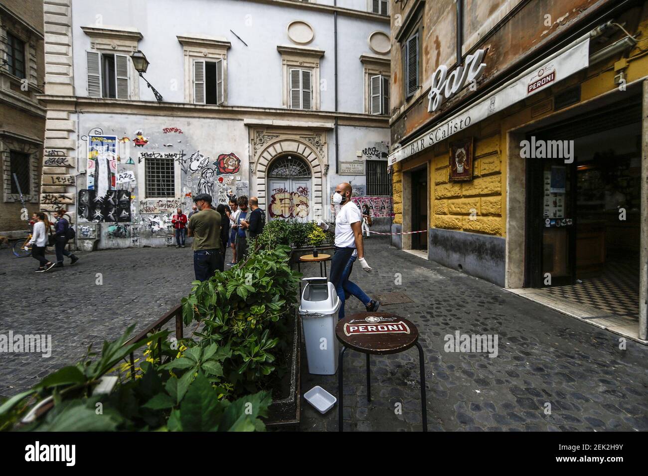 San Callisto during Phase 2 as people coming back in the streets in ...