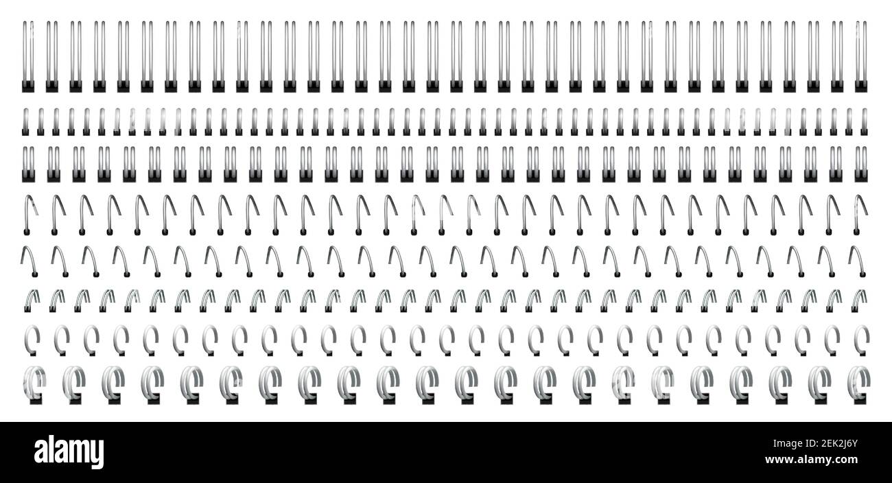 Notebook spirals, wire steel ring bindings and springs for calendar ...