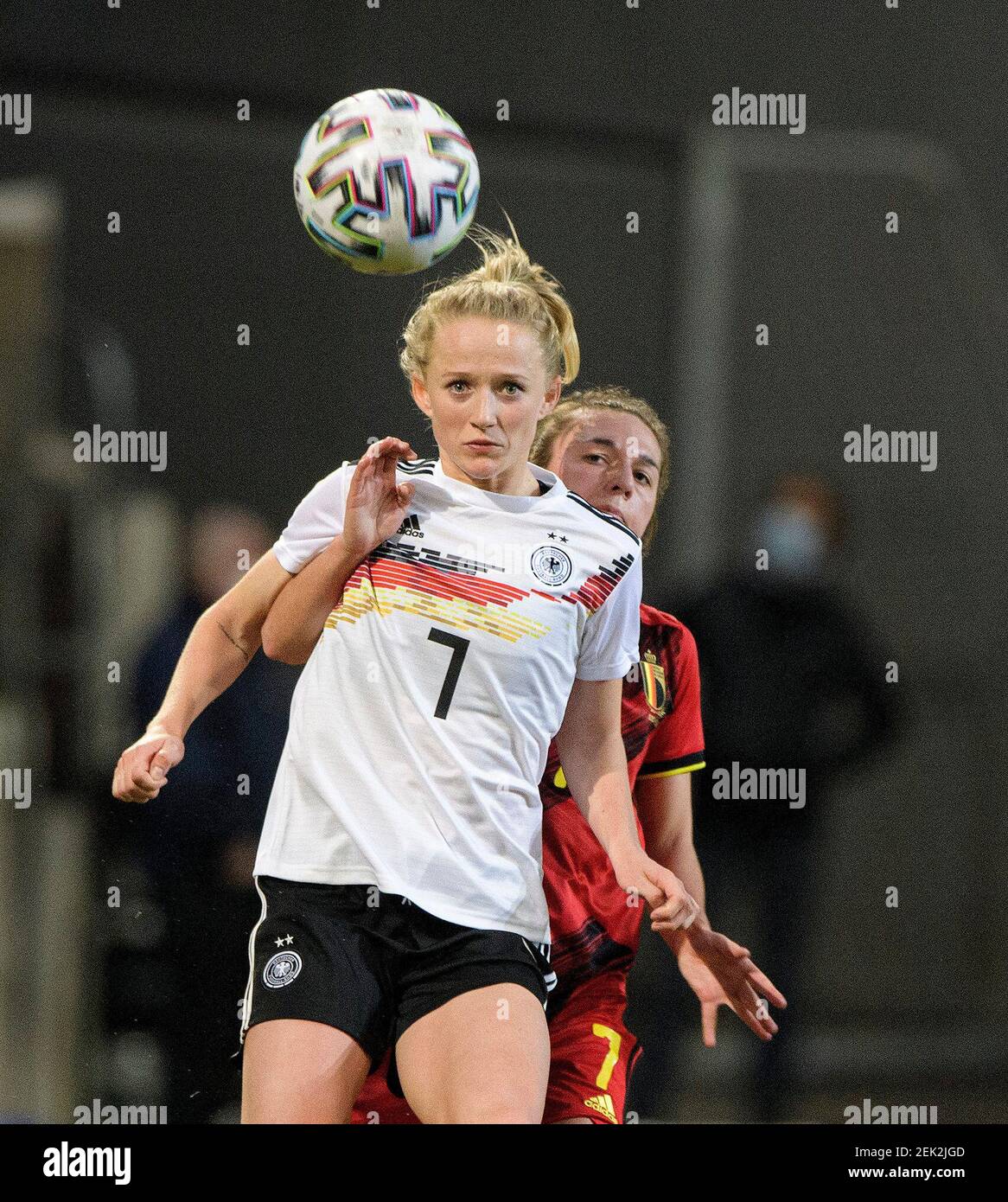 Lea SCHUELLER (GER) in duels versus Jody VANGHELUWE r. (BEL), action ...